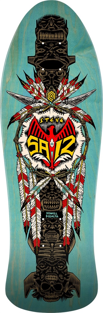 POWELL STEVE SAIZ TOTEM REISSUE SHAPED DECK BLUE STAIN 10.0 X 30.81 ...