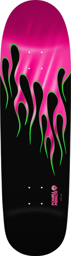 POWELL NITRO HOT ROD FLAMES PINK FOIL SHAPED DECK 9.33 X 33.25 | AWH Sales