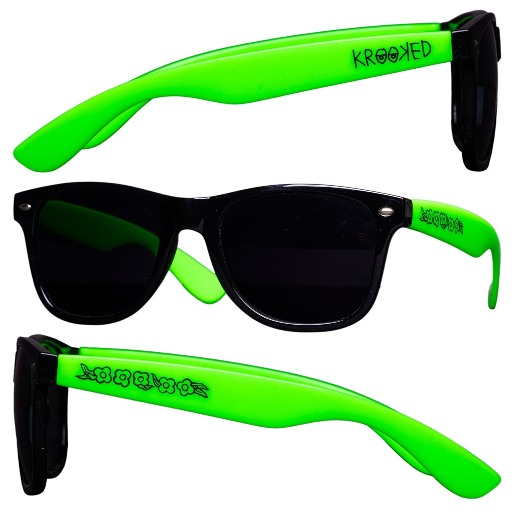 KROOKED EYES SUNGLASSES GREEN | AWH Sales