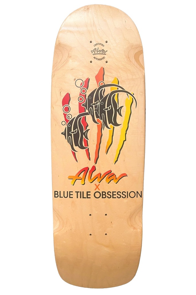 ALVA ALVA X BLUE TILE OBSESSION OG FADE SHAPED WHEEL WELLS DECK 10.5 X ...