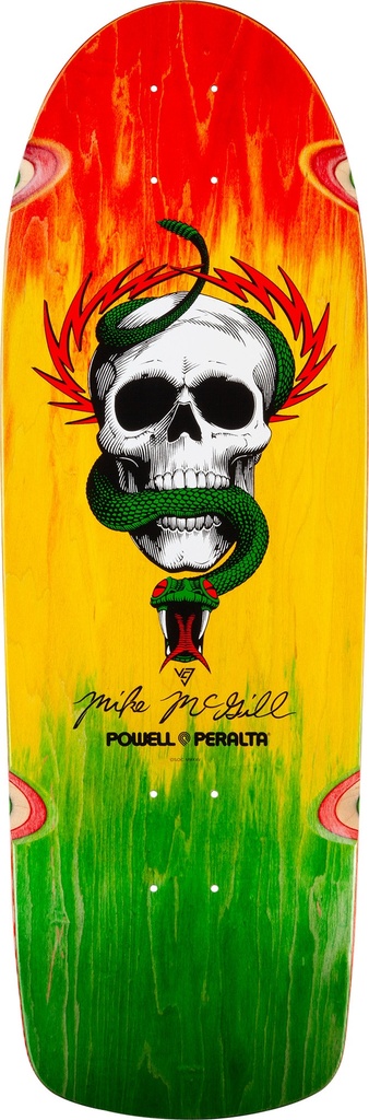 POWELL MCGILL SKULL & SNAKE RASTA FADE SHAPED DECK 10.0 X 30.125 | AWH ...